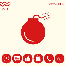 Bomb symbol icon Royalty Free Vector Image - VectorStock