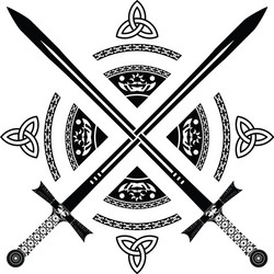 Stencils of medieval swords Royalty Free Vector Image