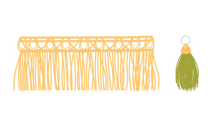 Garment fringe ruffle seam trim raw textile edge Vector Image