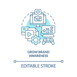 Grow brand awareness concept icon Royalty Free Vector Image