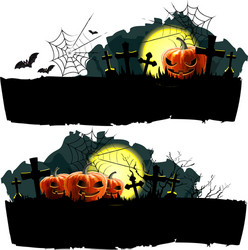Halloween banner set Royalty Free Vector Image