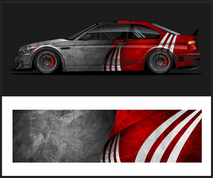 Vinyl car wraps vehicle vinyl sticker design Vector Image
