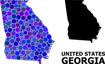 Georgia Dot Map State Vector Images (over 220)