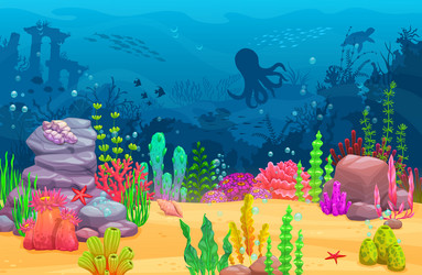 Cartoon Sea Bottom Vector Images (over 4,200)