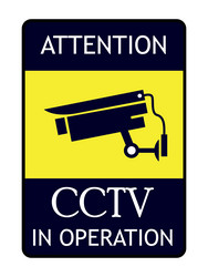 Cctv in operation board Royalty Free Vector Image
