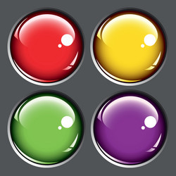 Colored buttons Royalty Free Vector Image - VectorStock