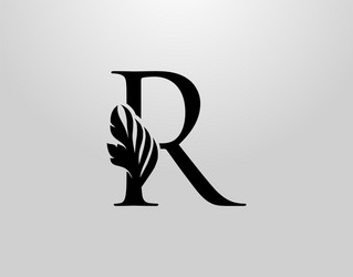 Futuristic letter r logo modern initial Royalty Free Vector