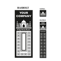 Laser marking design hasbolt handle and gotka Vector Image