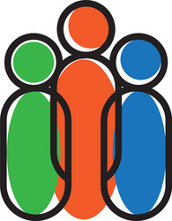 People graphic design template isolated Royalty Free Vector