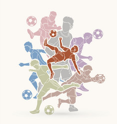 Soccer Comic Composition Vector Images (58)