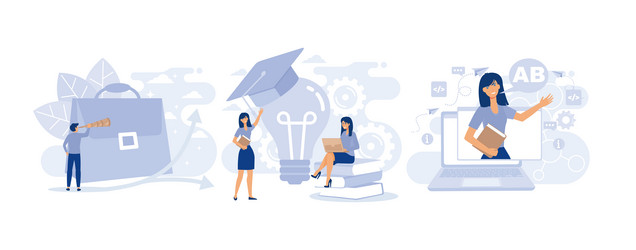 Successful career path concept career development Vector Image