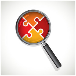 Cartoon magnifying glass Royalty Free Vector Image