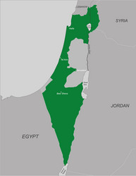 State of israel - map Royalty Free Vector Image