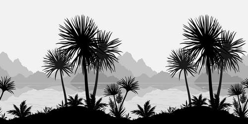 Exotic seamless tropical sea landscape Royalty Free Vector