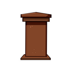 Pedestal podium cartoon Royalty Free Vector Image
