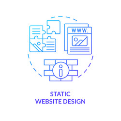 Static website generators concept icon Royalty Free Vector