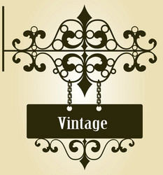 Wrought iron sign Royalty Free Vector Image - VectorStock