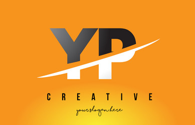 Yp y p colorful letter origami triangles design Vector Image