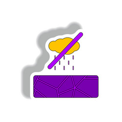 Cracked earth and no rain sign drought Royalty Free Vector