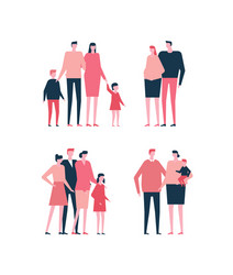 Gay family different kind of families Royalty Free Vector