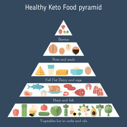 Food pyramid with five levels line monochrome Vector Image