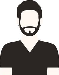 Head man with light hair without face Royalty Free Vector