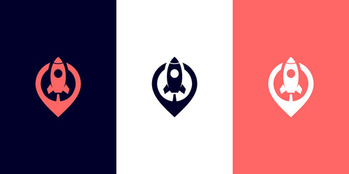 Pin dot logo design Royalty Free Vector Image - VectorStock