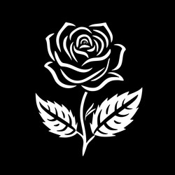 Tiger and rose tattoo Royalty Free Vector Image