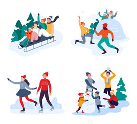 Family fun Royalty Free Vector Image - VectorStock