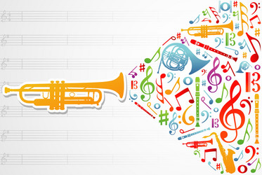 Love for music concept background Royalty Free Vector Image