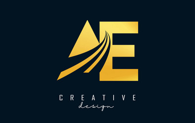 Outline letters ae a e logo with a minimalist Vector Image