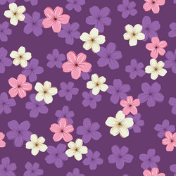 Sakura flower seamless pattern design element Vector Image