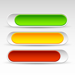 Horizontal power switches buttons 3 state Vector Image