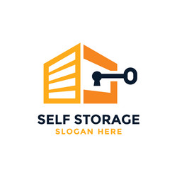 Self storage logo design template safe storage Vector Image