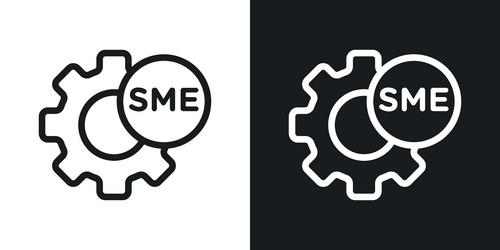 Sme icon set small enterprise expert symbol Vector Image