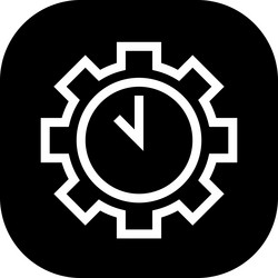 Time management action plan icon with blue Vector Image