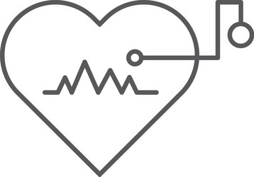 Artificial cardiac pacemaker icon concept Vector Image