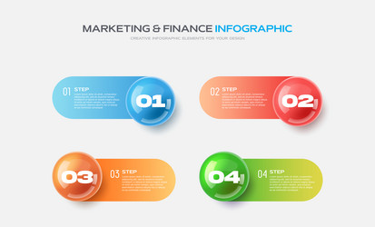 Colorful infographic presentation with 4 options Vector Image