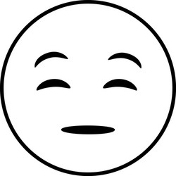 Doubtful emoji face classic flat style icon Vector Image