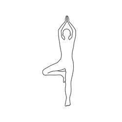 Tree Pose Sketch Vector Images (over 200)
