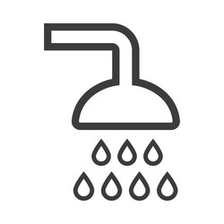 No shower sign on white background Royalty Free Vector Image