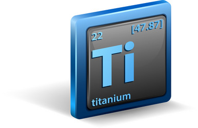 Titanium chemical element symbol Royalty Free Vector Image