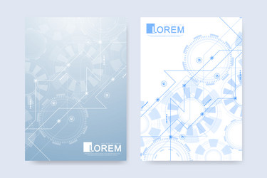 Abstract digital technology cover template design Vector Image