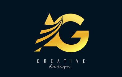 Ag a g letter logo design with a creative cut Vector Image