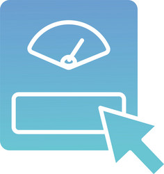 Cursor mouse with scale health online Royalty Free Vector