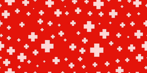 Seamless hospital background with plus symbols Vector Image