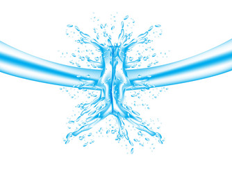 Water circle splash round swirl realistic Vector Image
