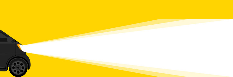 Banner car light for advertising car light Vector Image