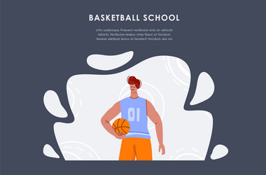 Basketball player sport concept Royalty Free Vector Image