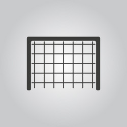 Football gate icon soccer symbol flat Royalty Free Vector